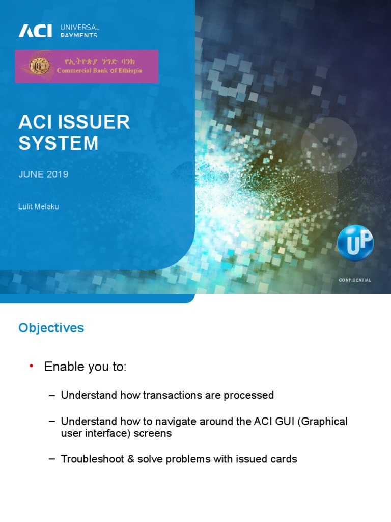ACI Issuer System User Guide | PDF | Graphical User Interfaces ...