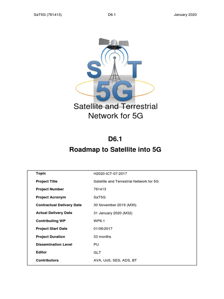 5G Satellite Integration Roadmap | PDF | Computer Network | Computer ...