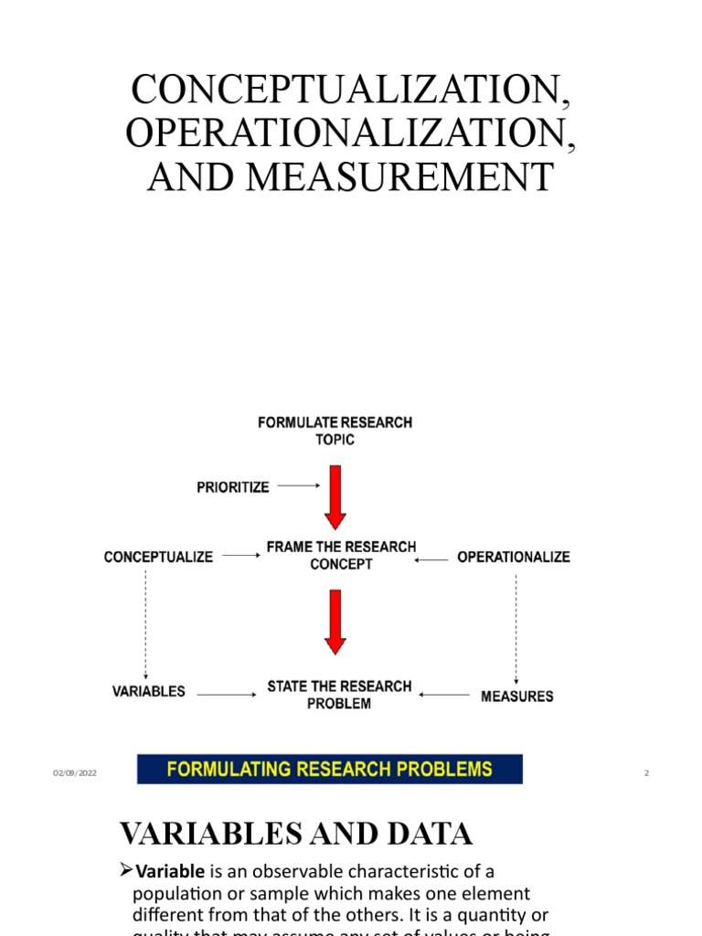 Conceptualization, Operationalization, and Measurement | PDF | Level Of ...