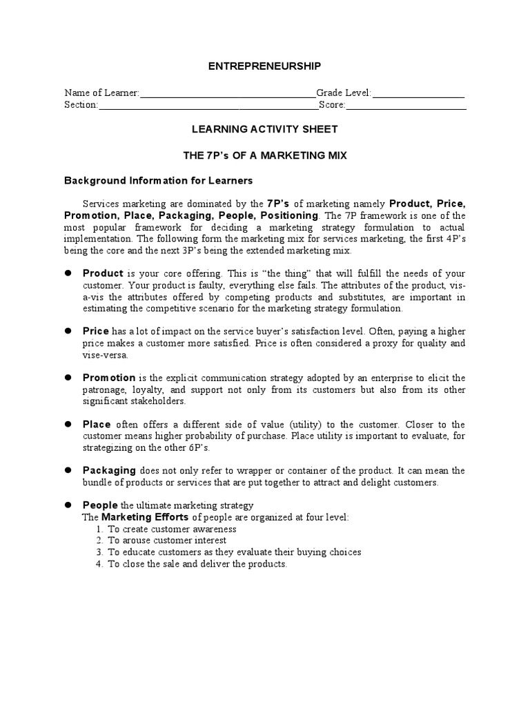 Entrepreneurship Las Week 6 | PDF | Marketing | Brand