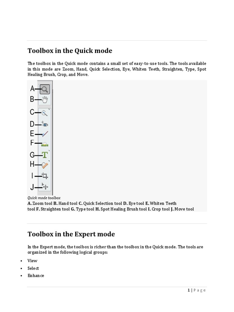 Toolbox Photoshop | PDF | Cursor (User Interface) | Computer Keyboard