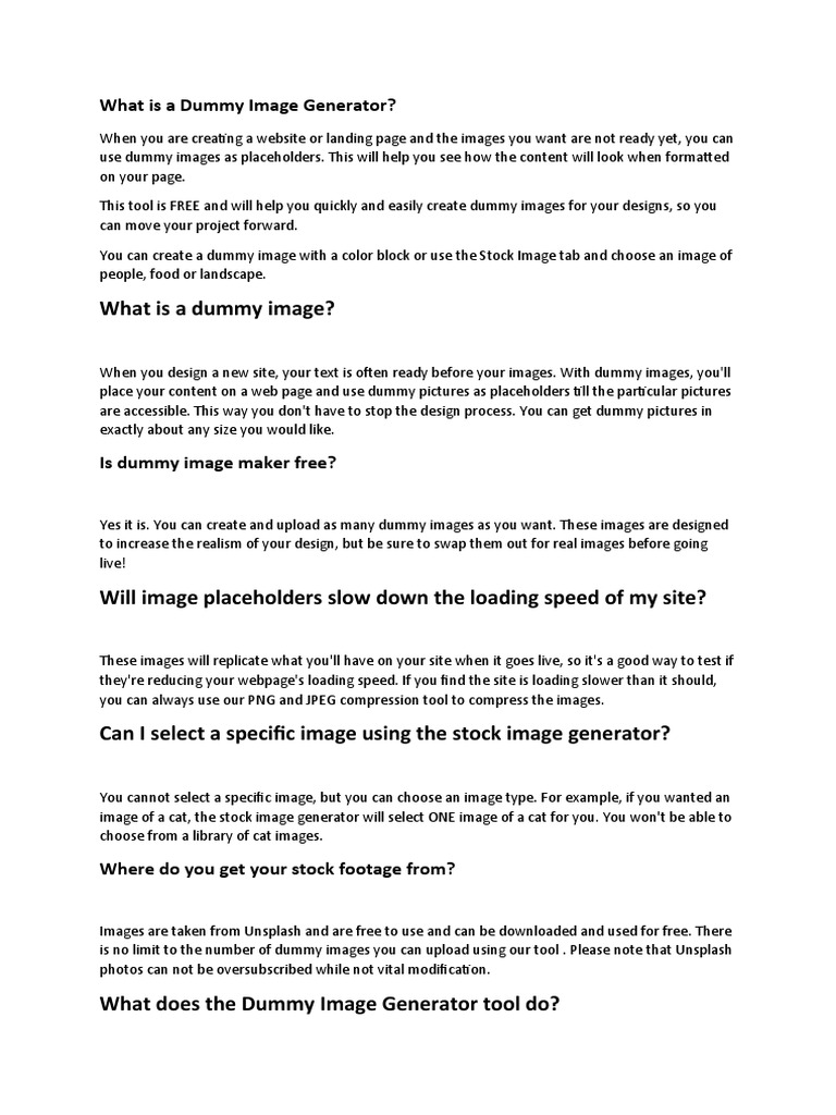 Dummy Image Generator | PDF | Computing | Software