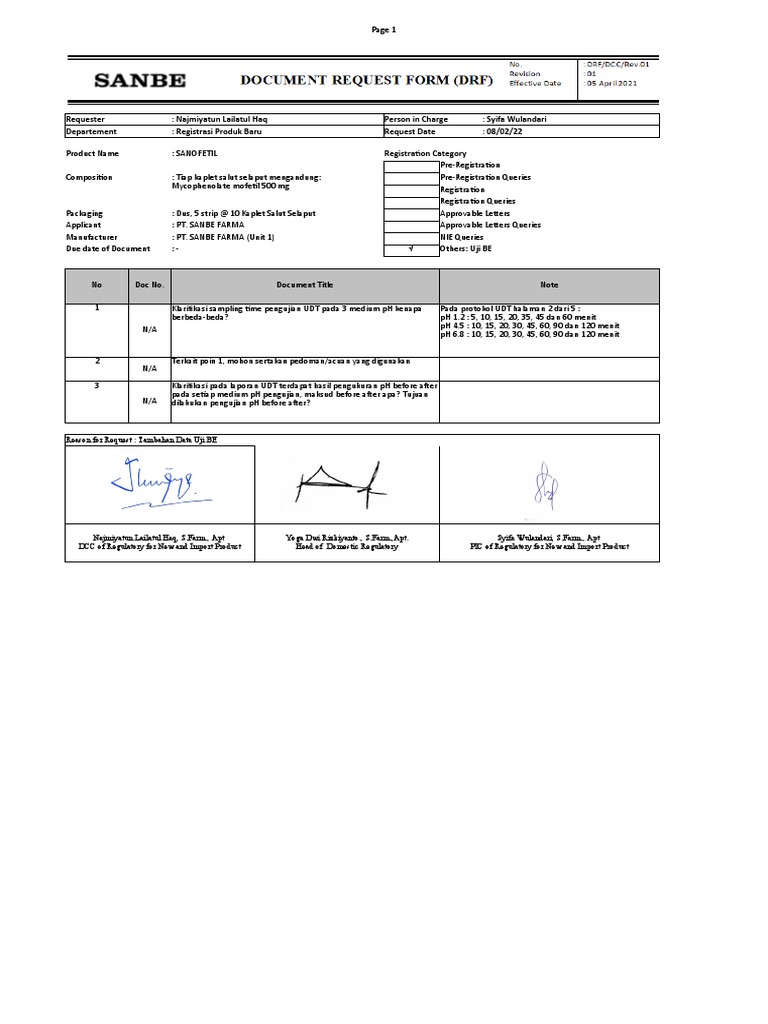 Drug Request Form | PDF