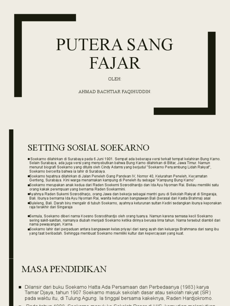 Biografi Soekarno: Sang Proklamator | PDF | Sejarah