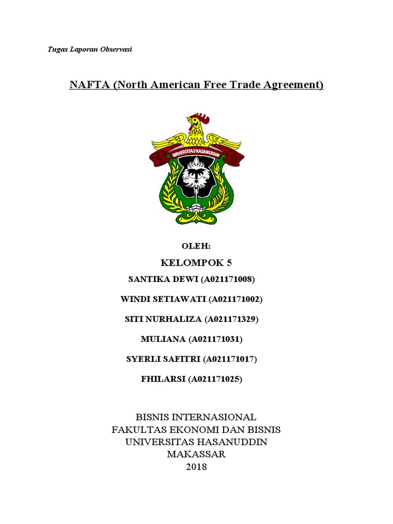 Bisnis Internasional-NAFTA | PDF | Politik | Pengelolaan Keuangan & Uang