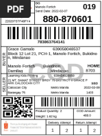 Contoh Air Waybill Shopee | PDF