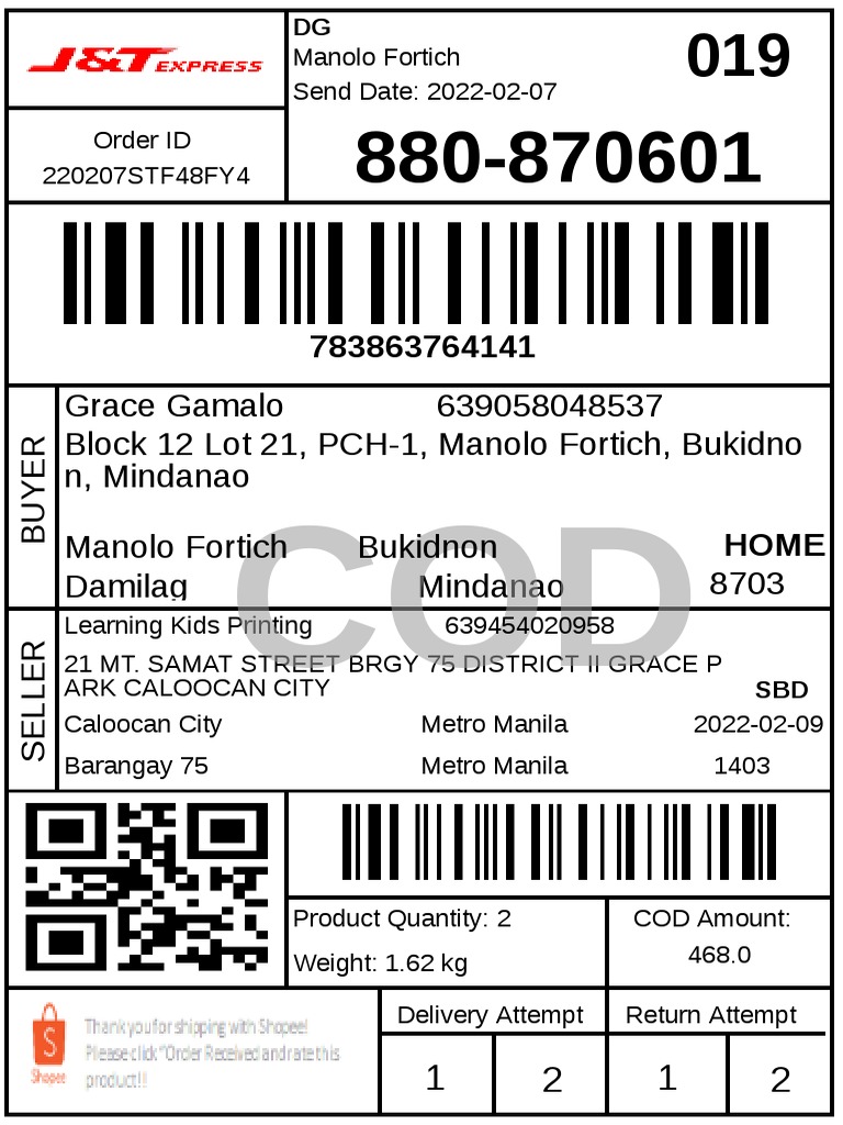 Air Waybill - Standard Local - 6 | PDF