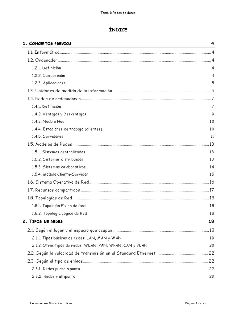 U.D.7.1 Redes de Datos. Equipos | PDF | Red de computadoras | Servidor ...