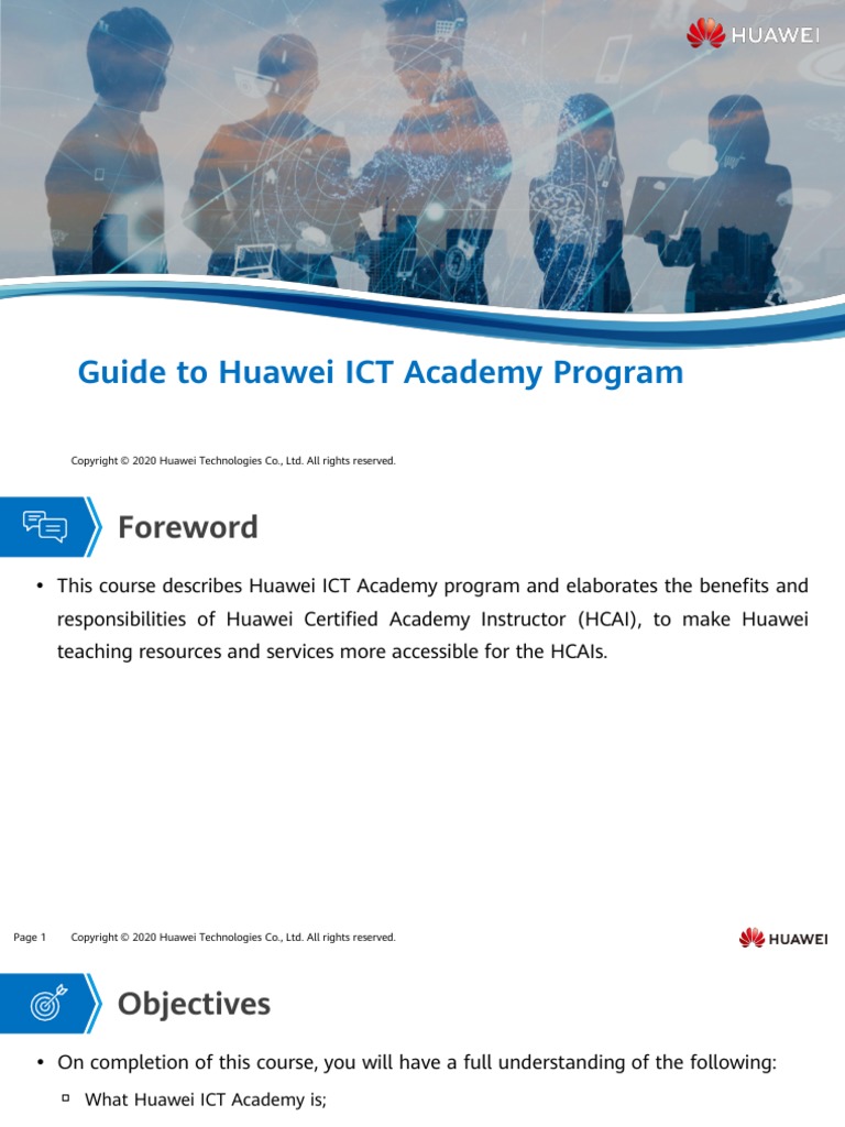 Guide To Huawei ICT Academy Program (Attachment - 1) | PDF ...