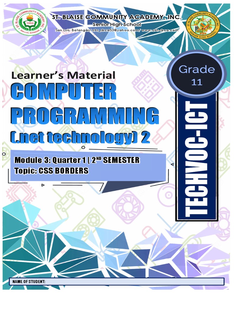 Computer Programming Module 3 Technology 2 Pdf Educational Technology Computing