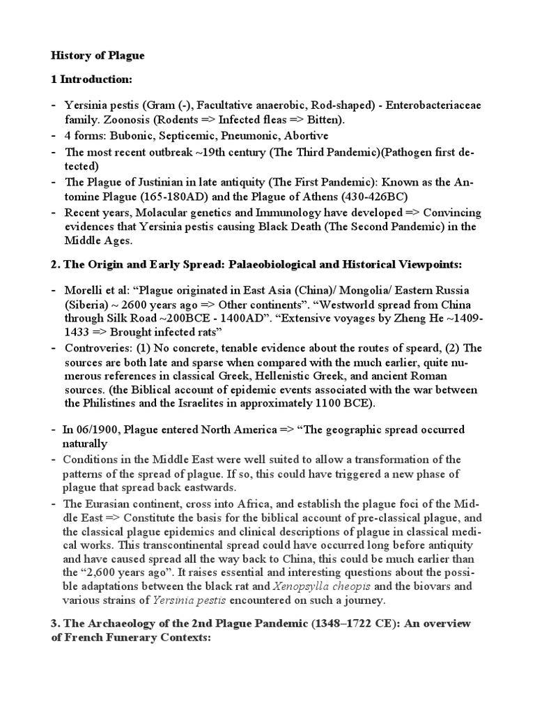 History of Plague: 3. The Archaeology of The 2nd Plague Pandemic (1348 ...