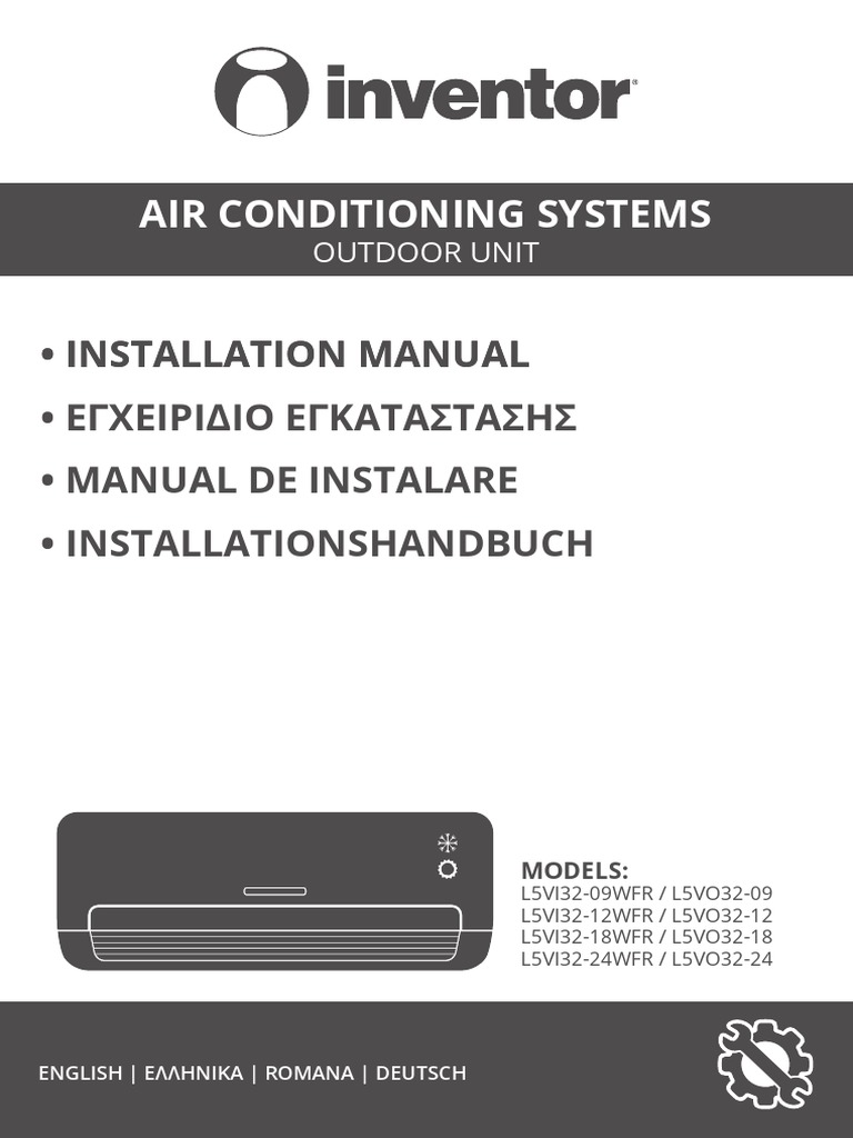 Installation Manual Inventor | PDF | Electrical Wiring | Air Conditioning