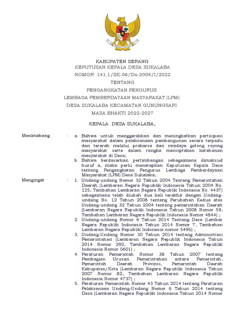 SK LPM 2022-2027 | PDF