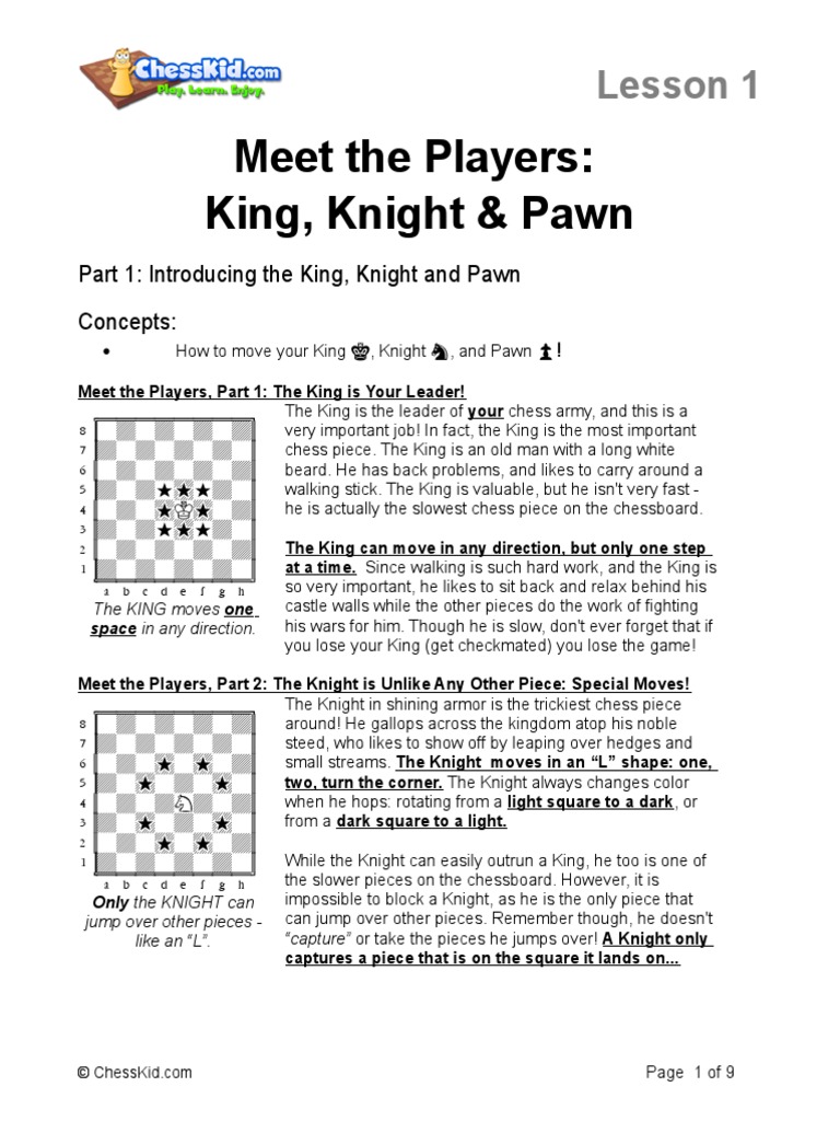 ChessKid Lessons | PDF | Chess | Traditional Board Games