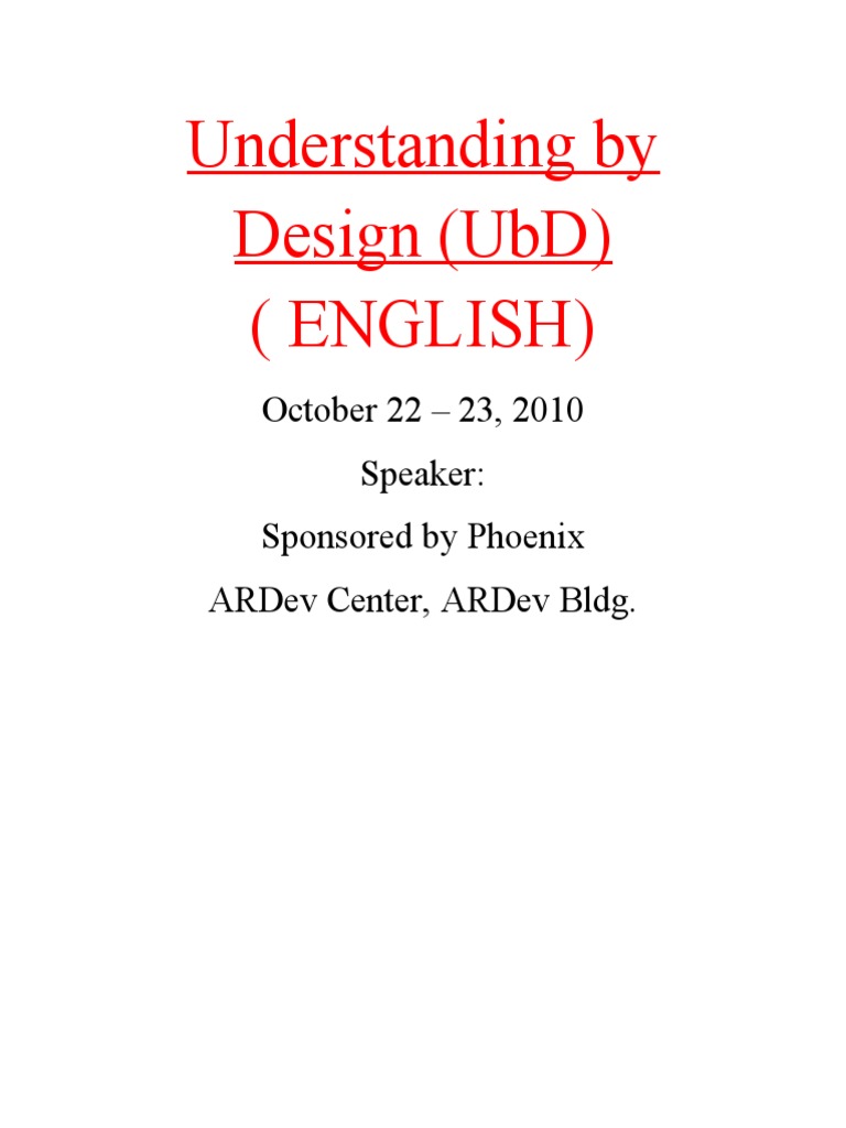 Understanding by Design | PDF | Art