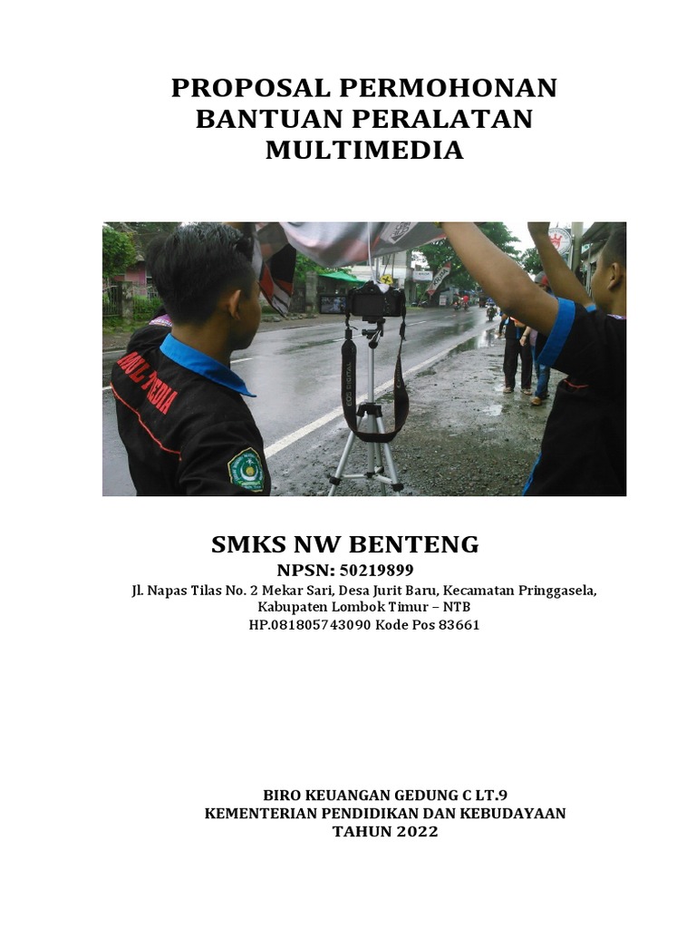 Proposal Bantuan Multimedia SMK NW Benteng | PDF