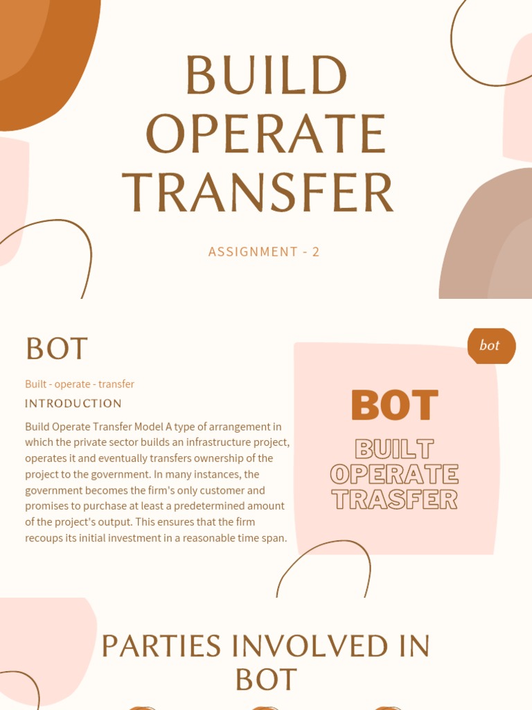 Build Operate Transfer (Bot) | PDF | Interest | Toll Road