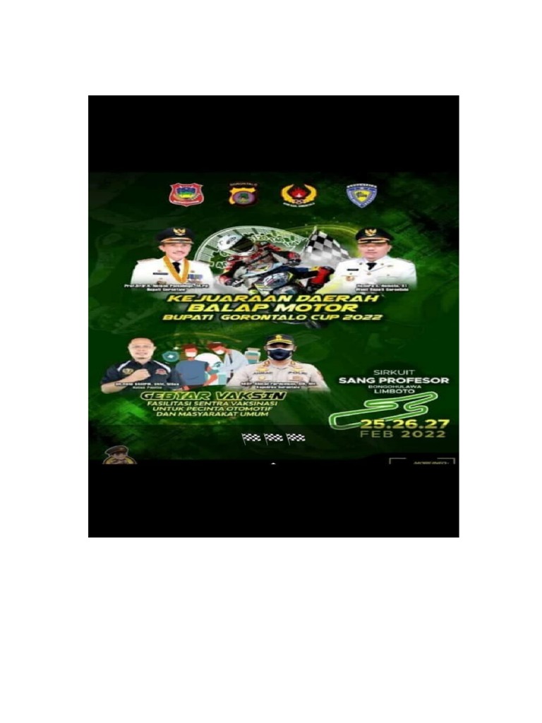 Proposal Tim Balap Motor Gorontalo 2022 | PDF | Bisnis