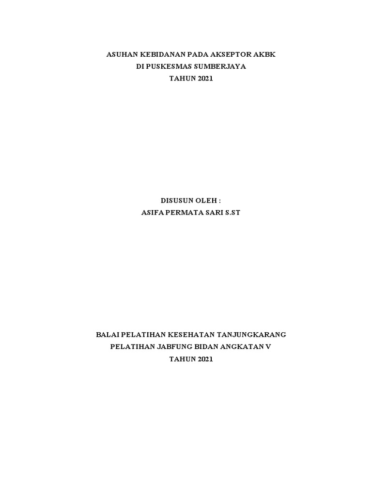 Soap KB Praktek Lapangan Sifa | PDF