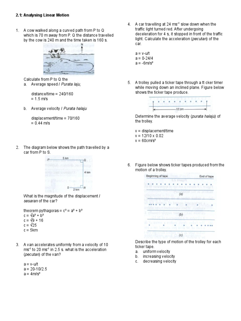 Analysing Linear Motion | PDF | Acceleration | Velocity