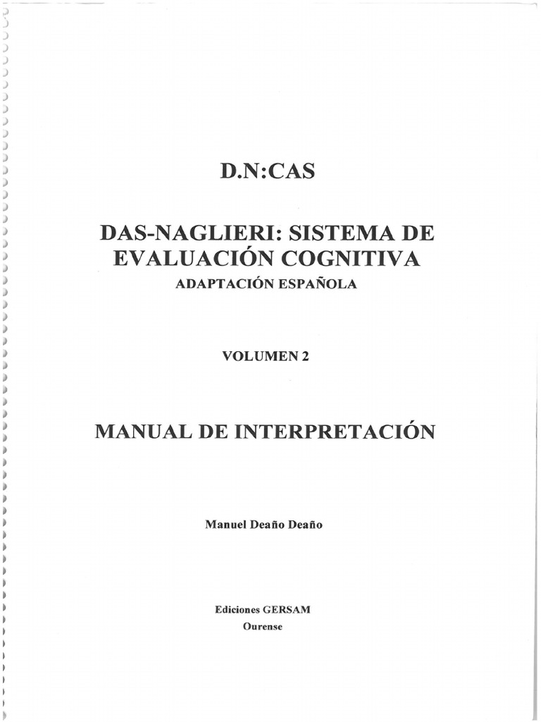 DN-CAS Manual Interpretación | PDF