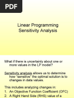 Linear Programming Sensitivity Analysis | PDF | Mathematical Optimization | Sensitivity Analysis