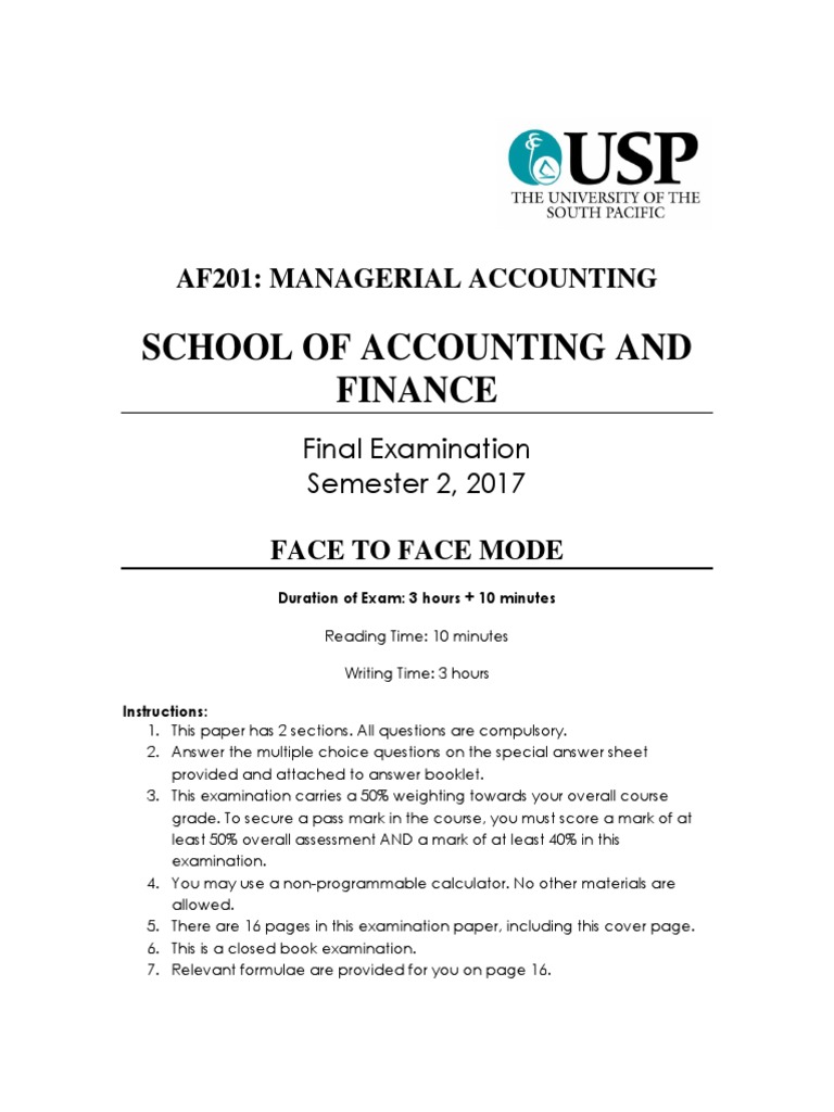 Final Exam, s2, 2017-Final | PDF | Return On Investment | Financial ...