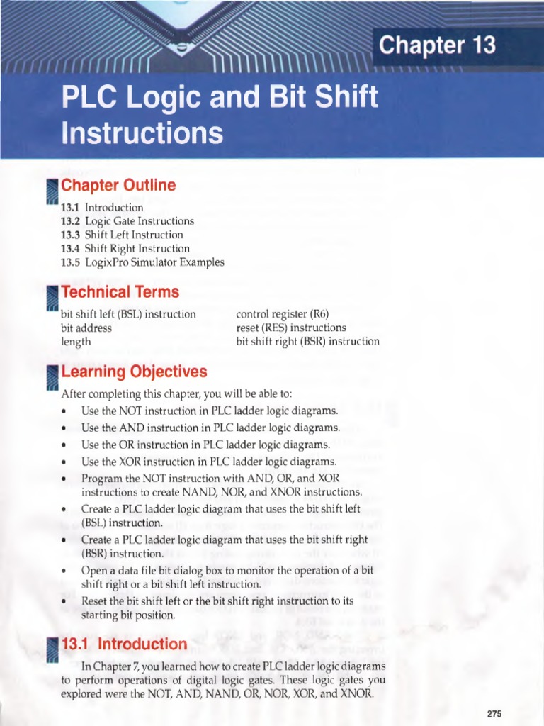 Chapter 13 PLC Logic and Bit Shift Instructions | Download Free PDF ...