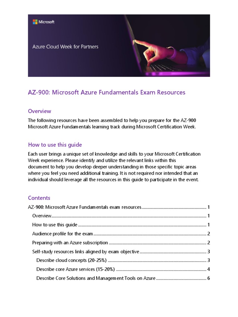 AZ-900 Study Guide | PDF | Cloud Computing | Microsoft Azure