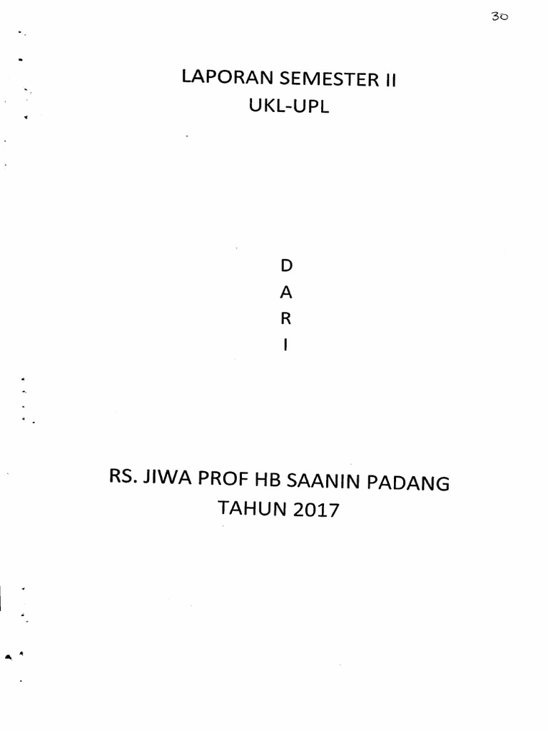 Laporan Semester II UKL-UPL | PDF