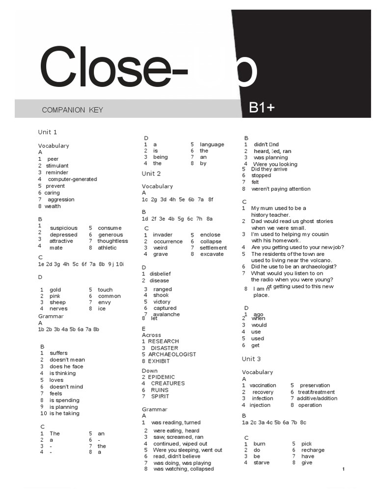 Close Up b1 Answers | PDF
