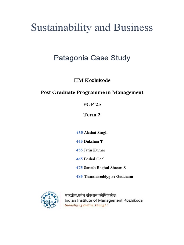 Patagonia Case Study | PDF
