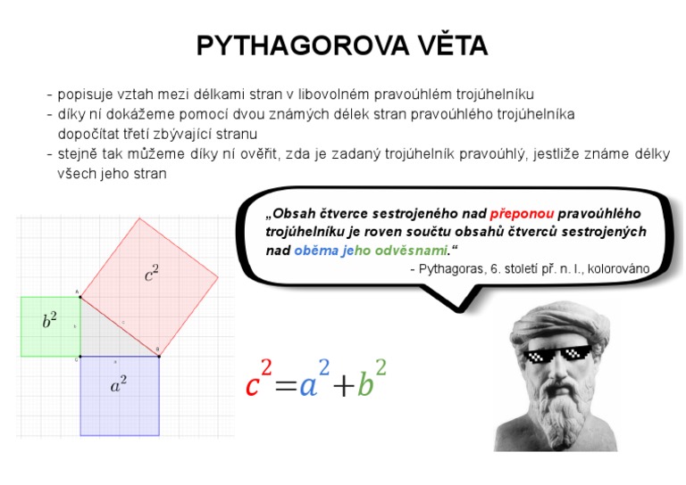 Pythagorova Věta - Plakát A3 | PDF