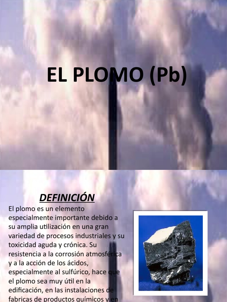 Diapositivas de Quimica El Plomo