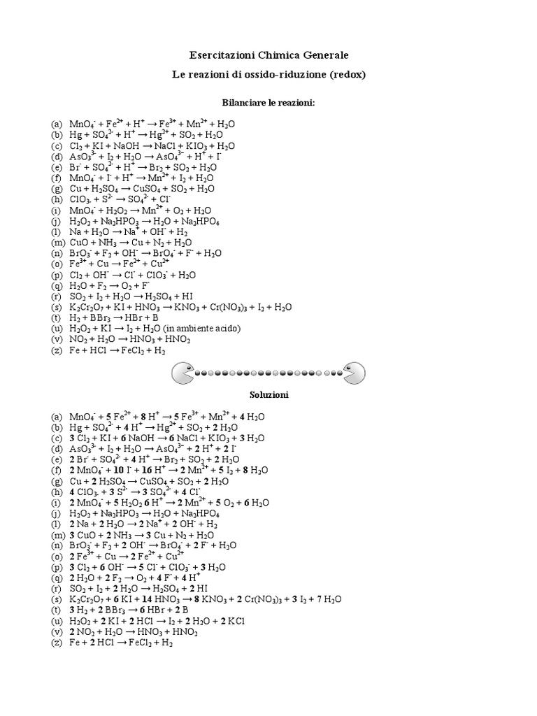 Esercizi Redox | PDF