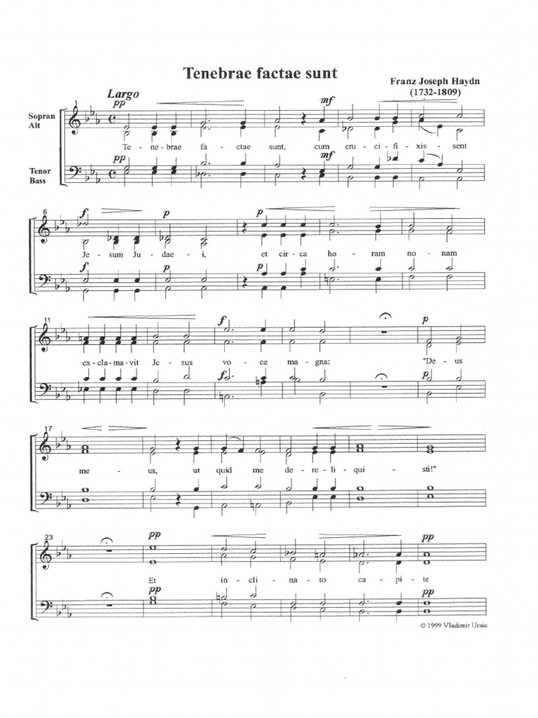 Tenebrae Factae Sunt - Haydn | PDF
