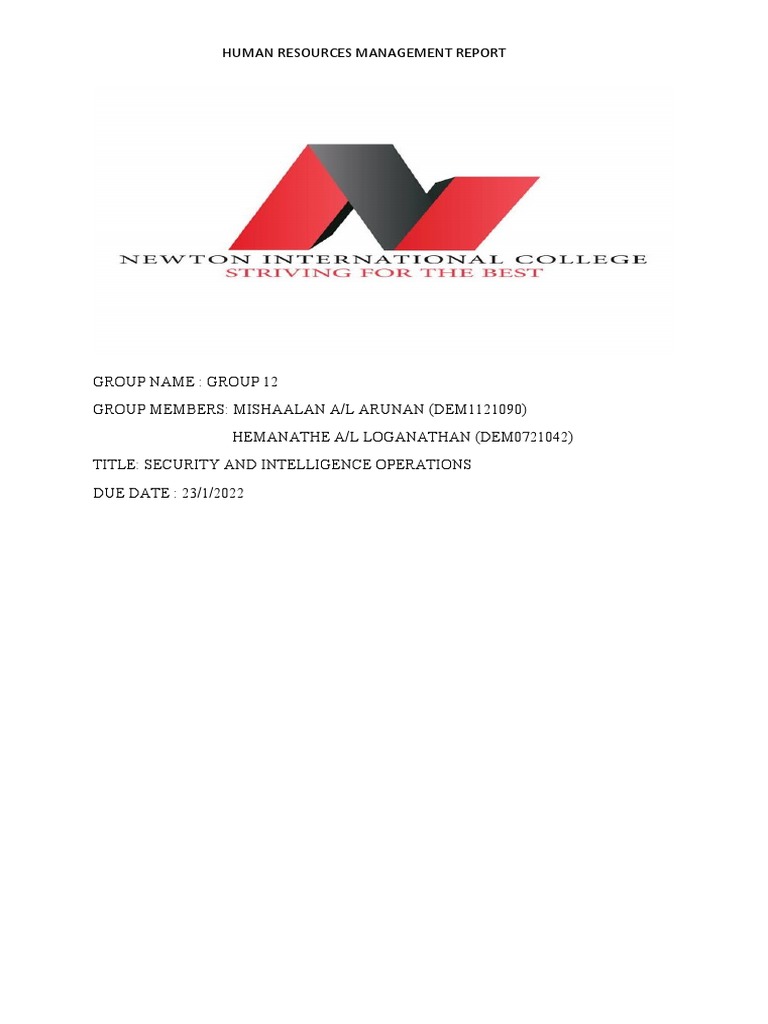 Human Resources Report | PDF | Performance Appraisal | Human Resource Management