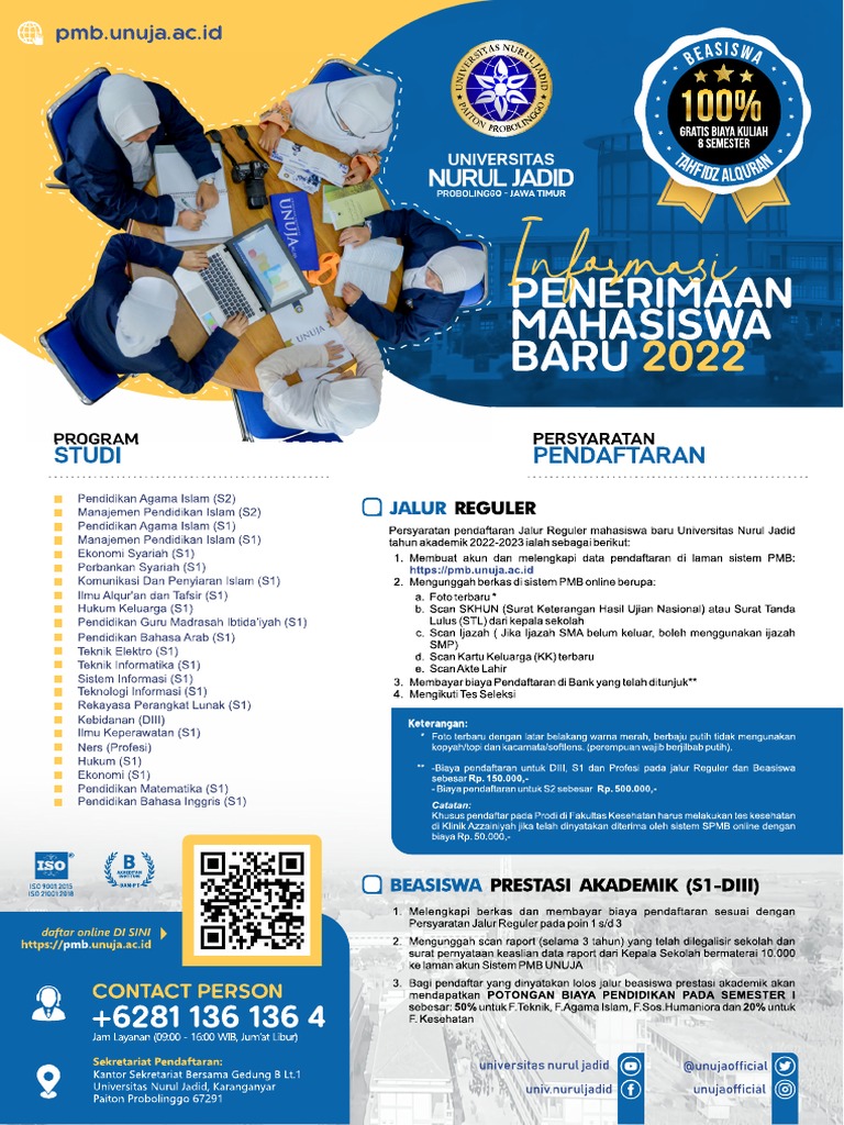 Brosur Info PMB Unuja 2022 | PDF