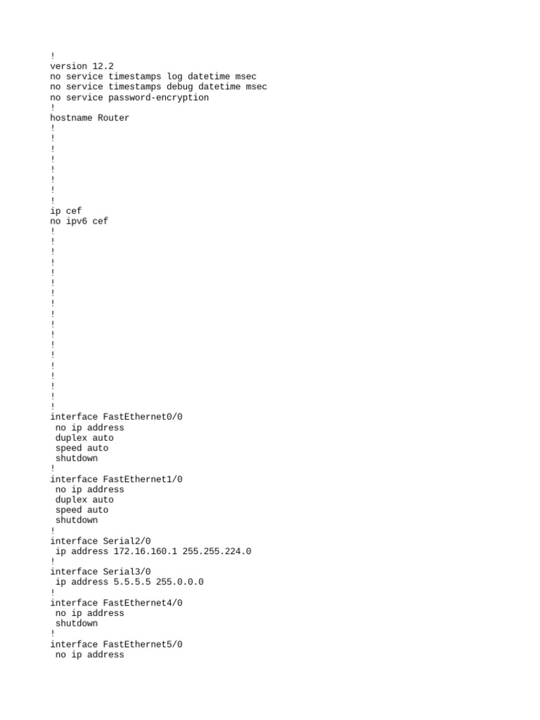 Router0 Running Config | PDF | Computers
