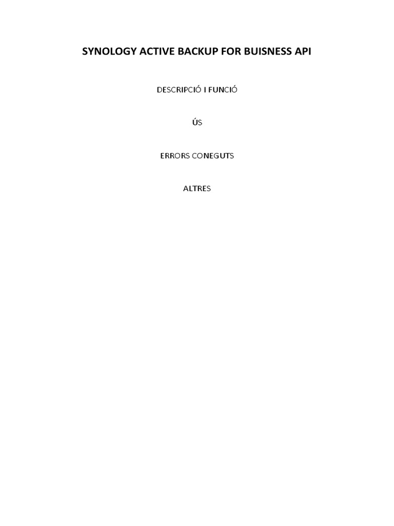Synology Api | PDF