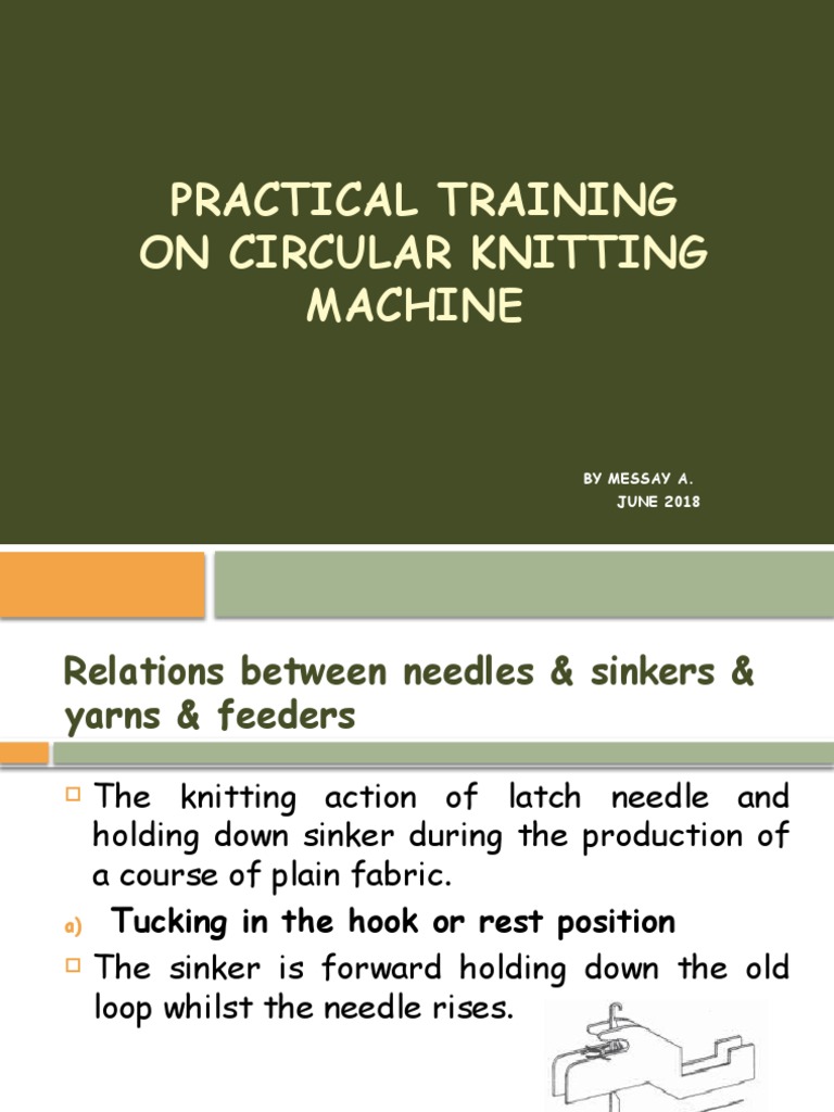 Circular Knitting Machine Training Guide | PDF | Belt (Mechanical ...