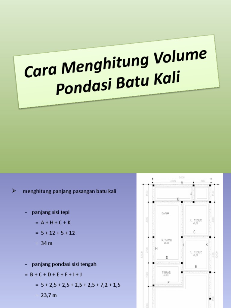 Cara Menghitung Volume Pondasi Batu Kali Pdf