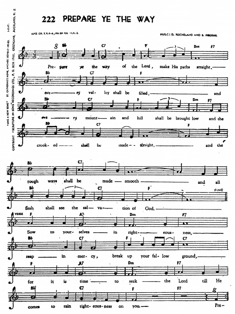 Prepare Ye The Way | PDF