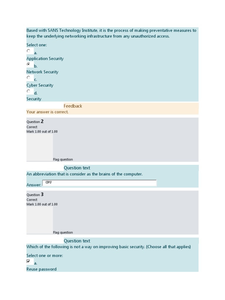 Network Security Prelim Exam | PDF | Malware | Password