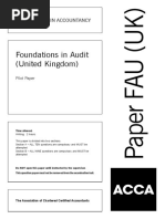 ACCA F8 Audit & Assurance Exam Paper | PDF | Going Concern | Audit