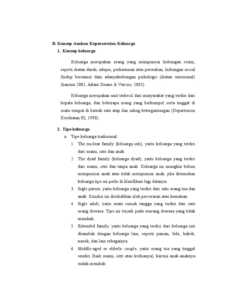 Konsep Asuhan Keperawatan Keluarga | PDF