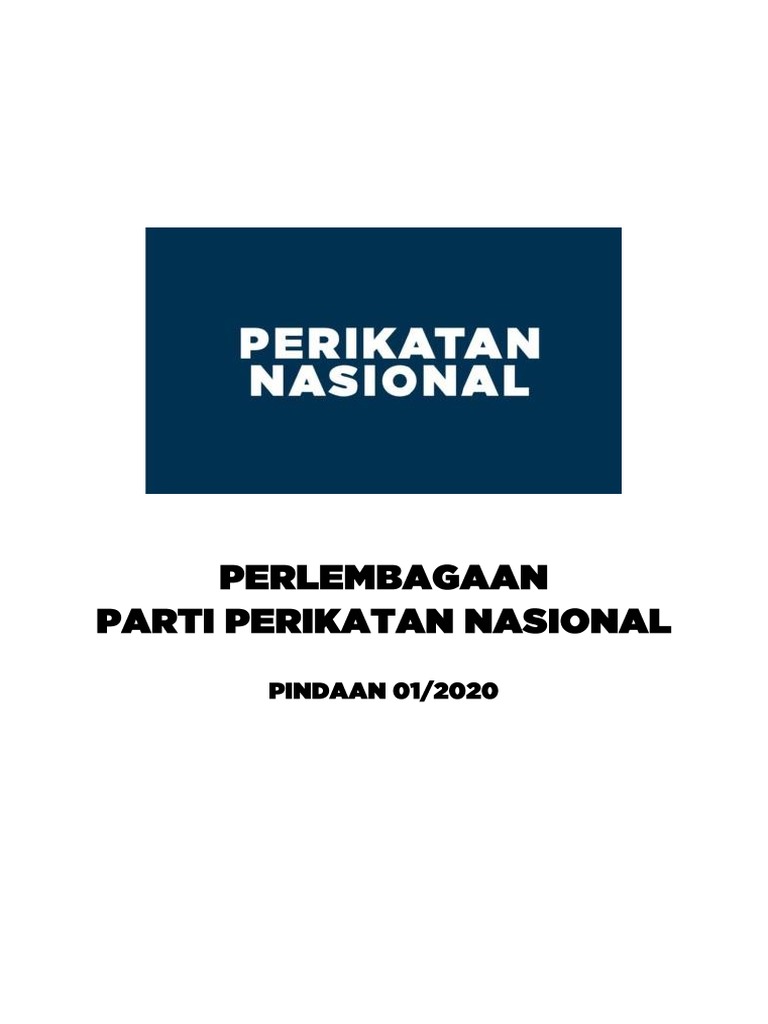 Perlembagaan Perikatan Nasional - 07012020 | PDF
