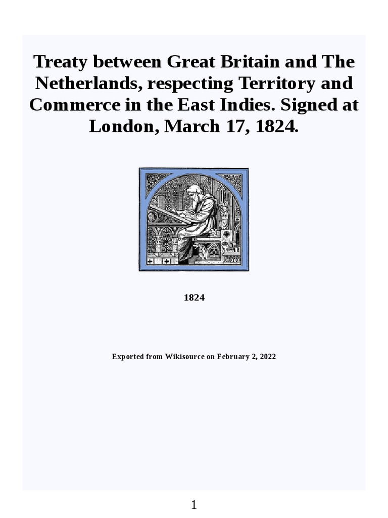 Anglo-Dutch Treaty of 1824 | PDF | Treaty | British Empire