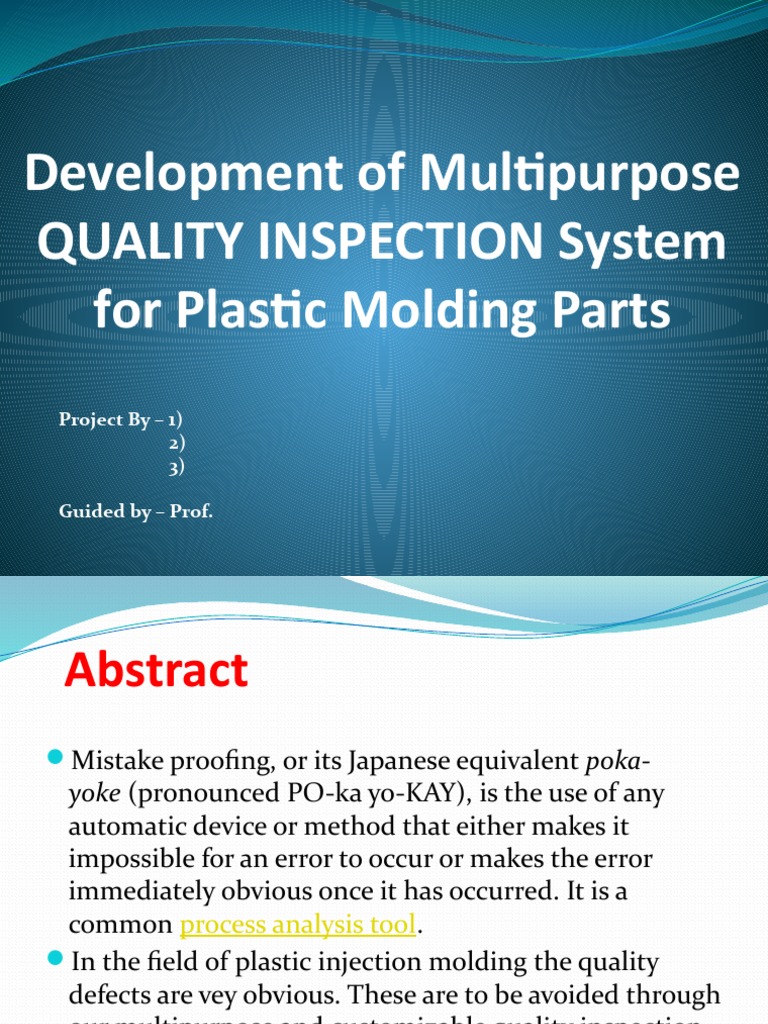 Development of Multipurpose Quality Inspection System For Plastic ...
