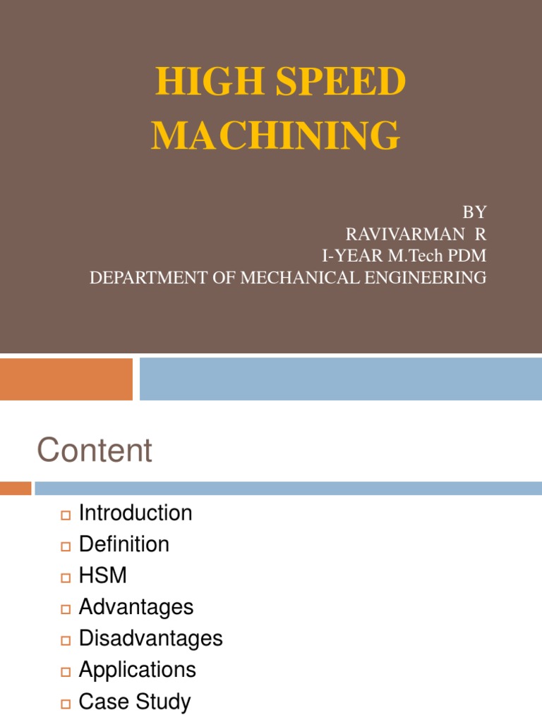 High Speed Machining | PDF | Machining | Metals